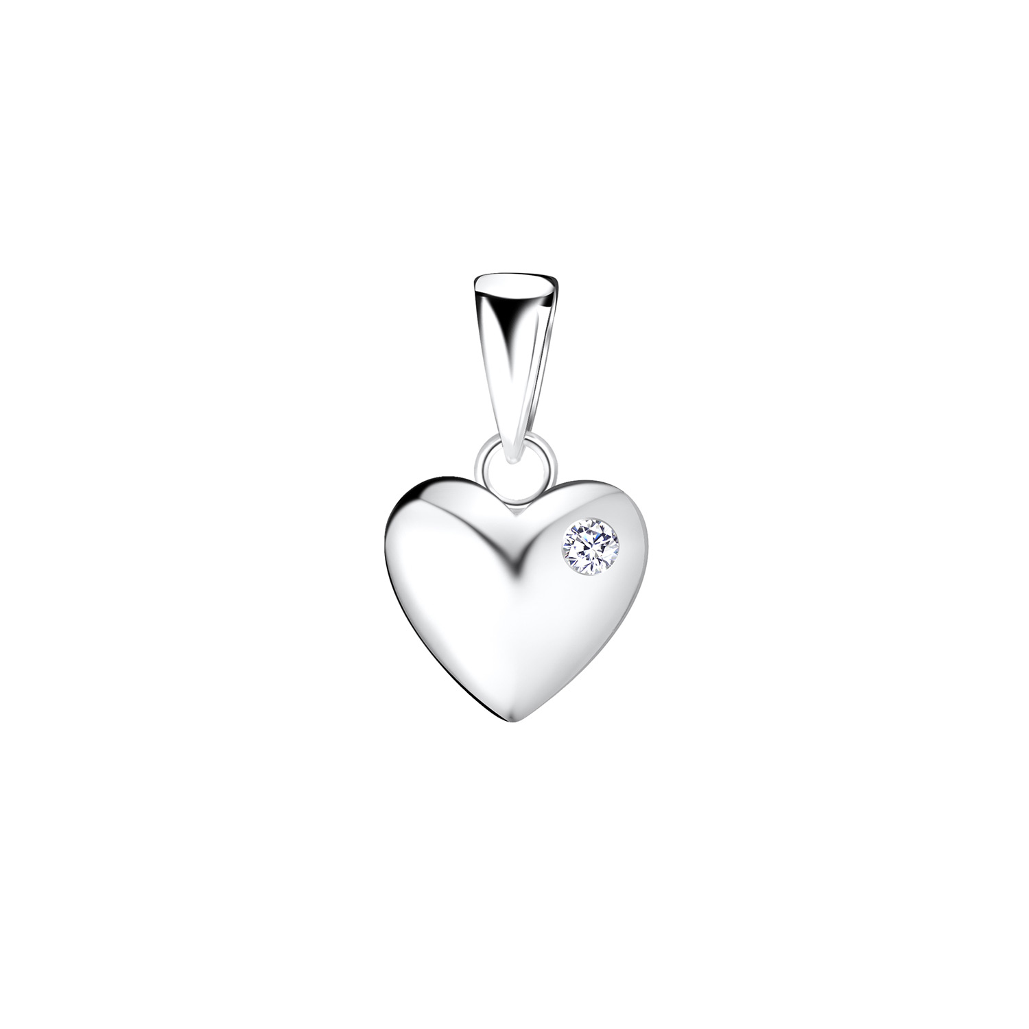 925 Silver Jewelry | Silver Heart Pendant - 10017