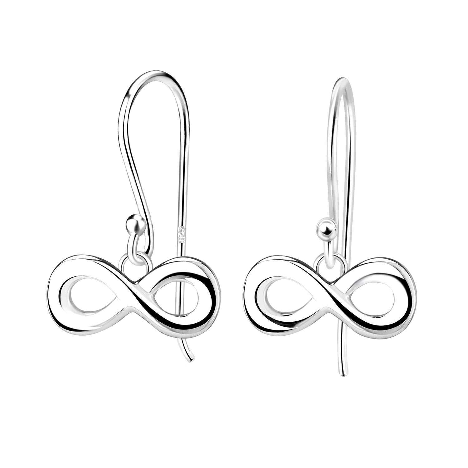 925 Silver Jewelry | Silver Infinity Earrings - 12041