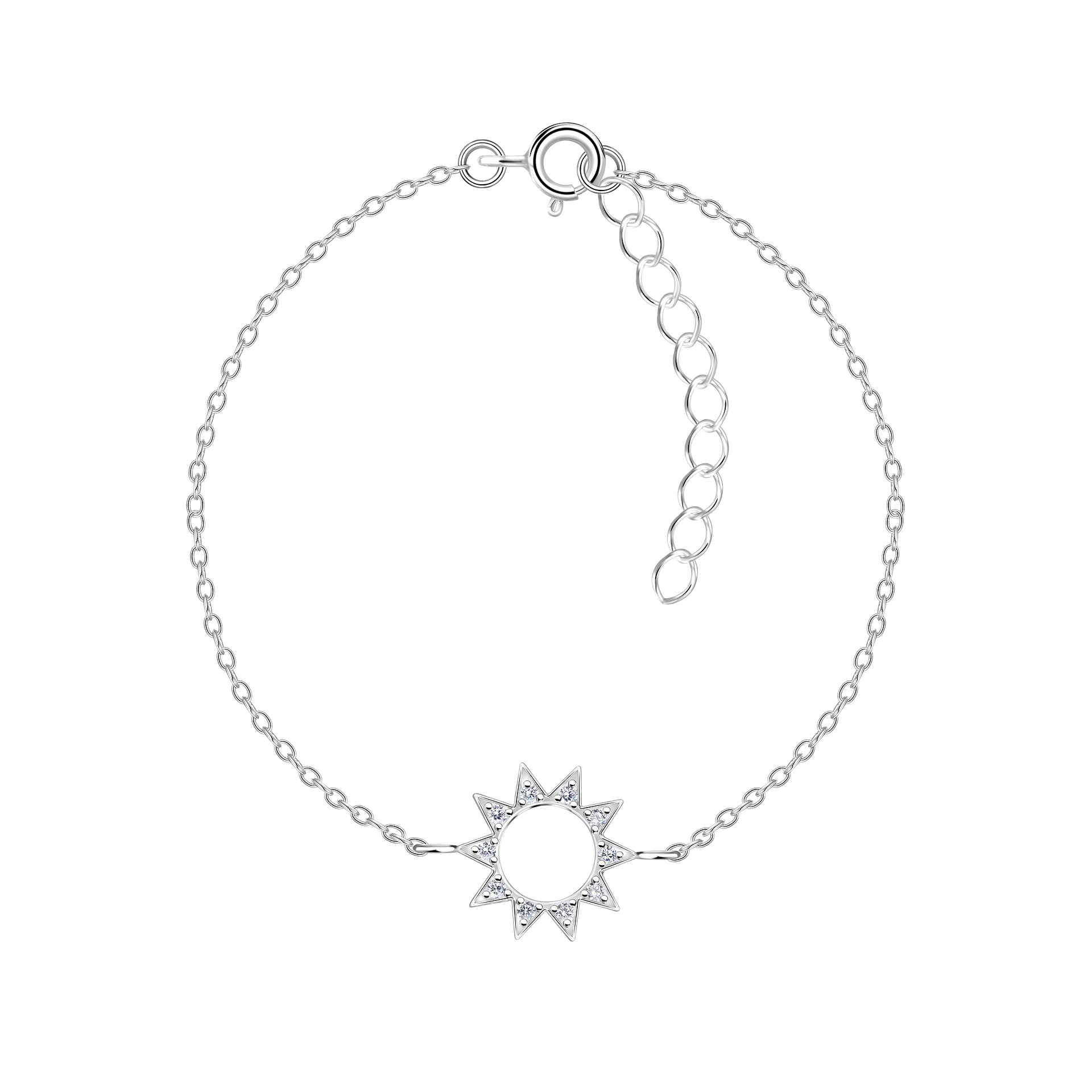 925 Silver Jewelry | Silver Sun Bracelet - 16463