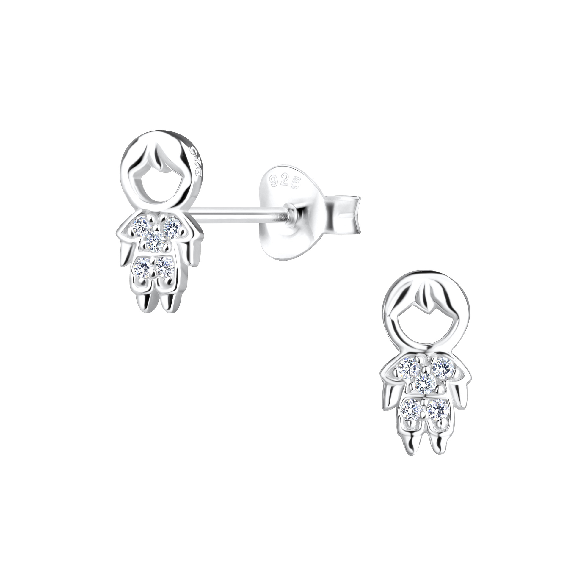 925 Silver Jewelry | Silver Boy Stud Earrings - 17218