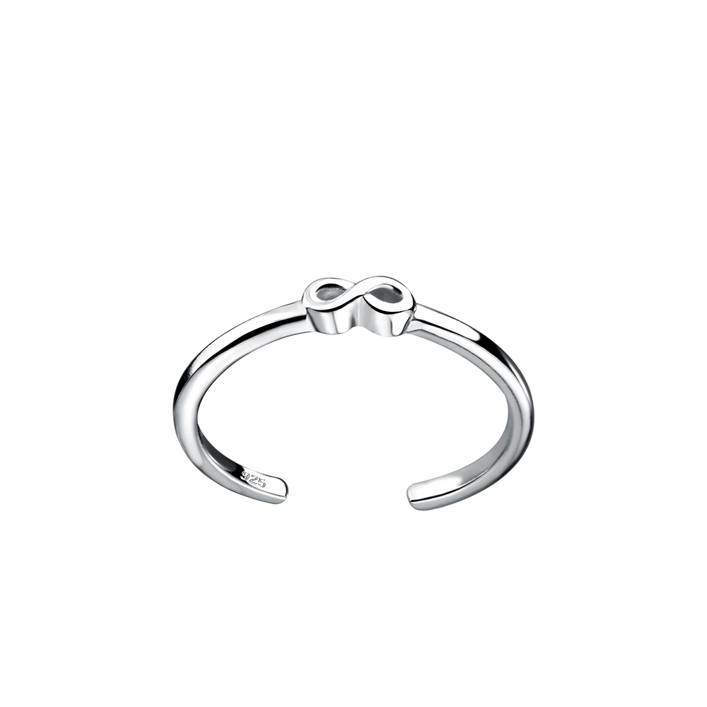 925 Silver Jewelry | Silver Infinity Toe Ring - 9298
