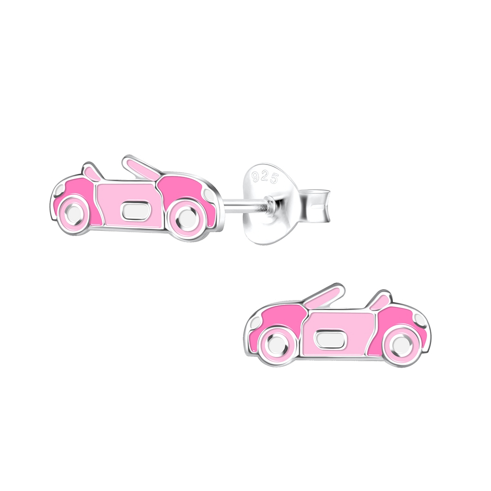 925 Silver Jewelry | Silver Car Stud Earrings - 18541