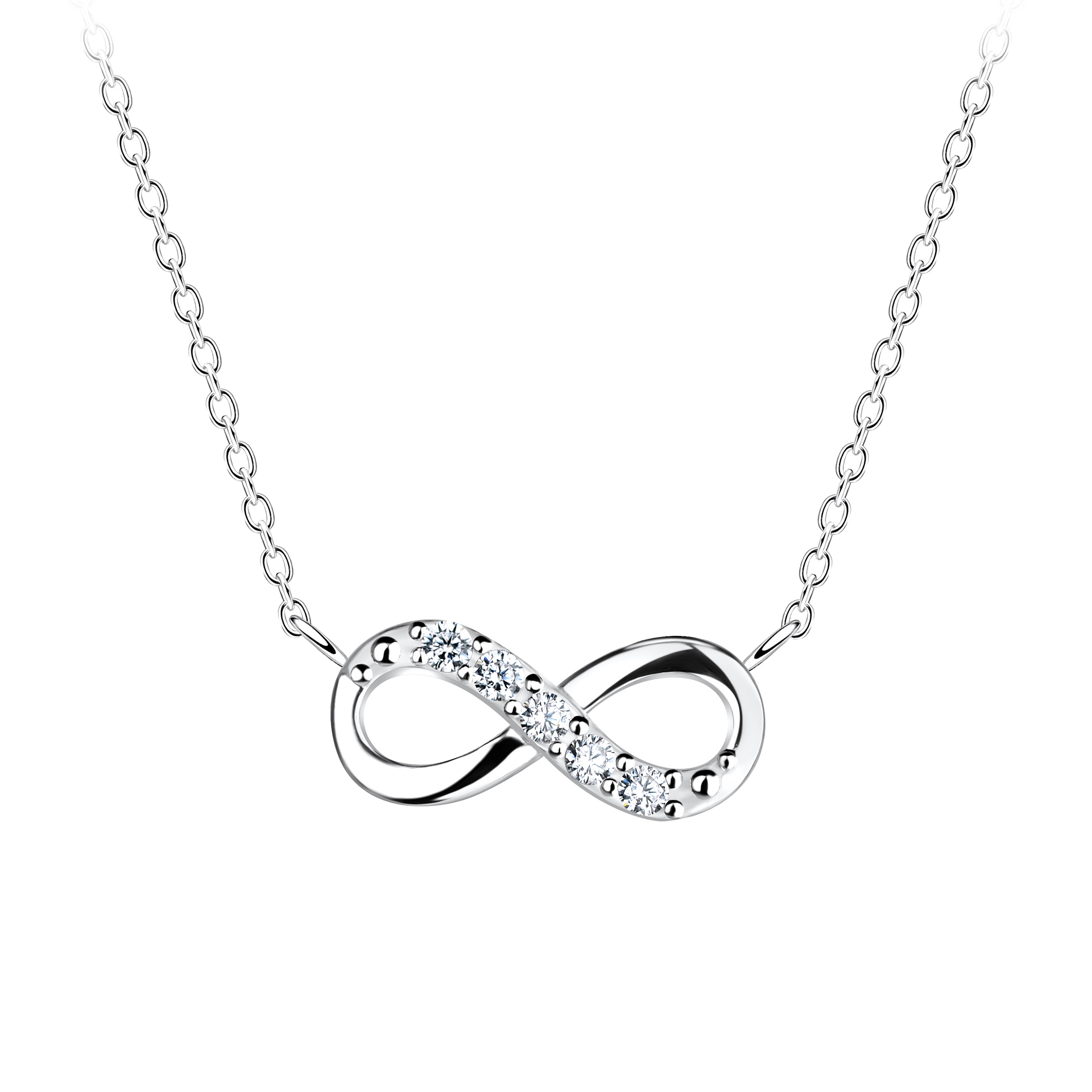 925 Silver Jewelry | Silver Infinity Necklace - 17237