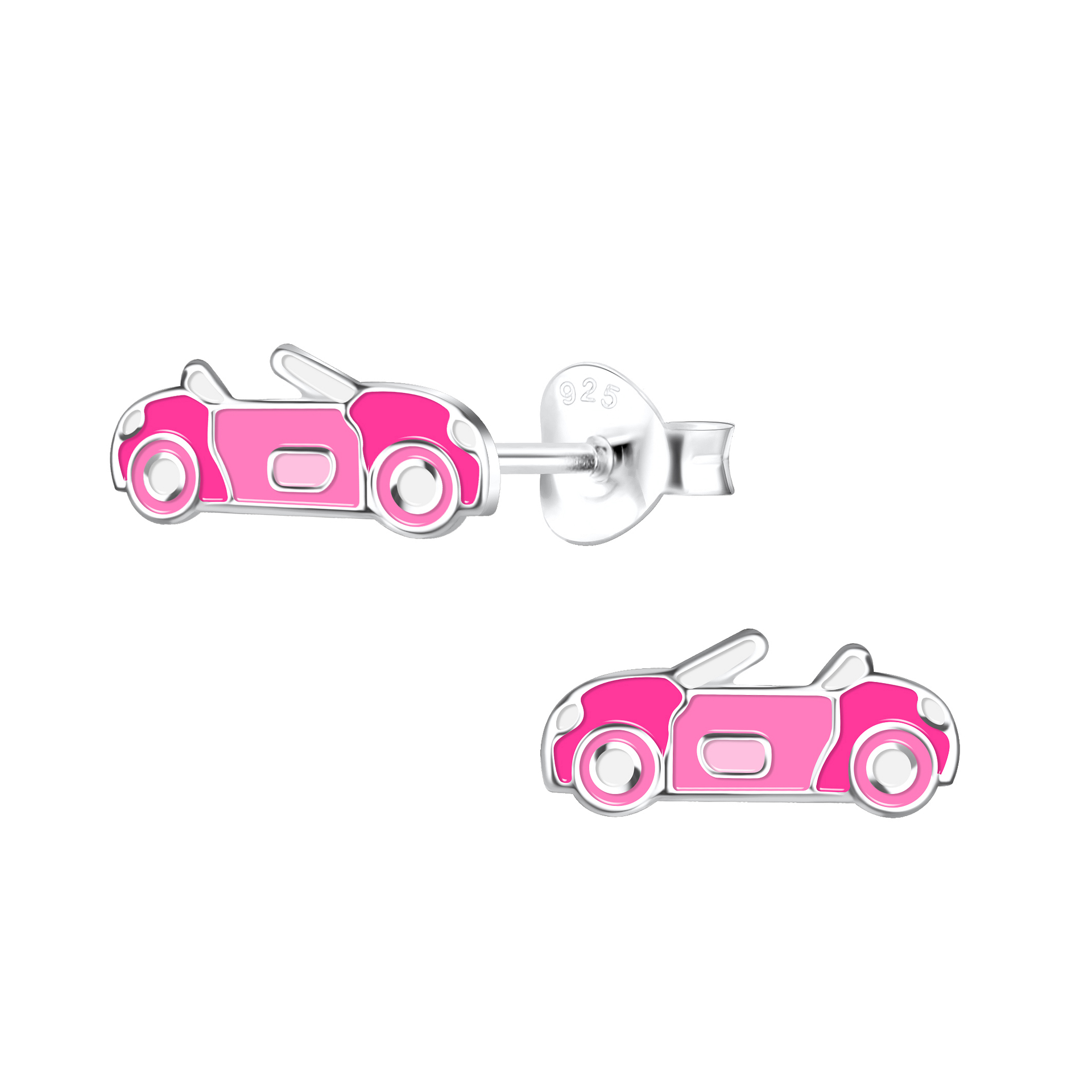 925 Silver Jewelry | Silver Car Stud Earrings - 18540