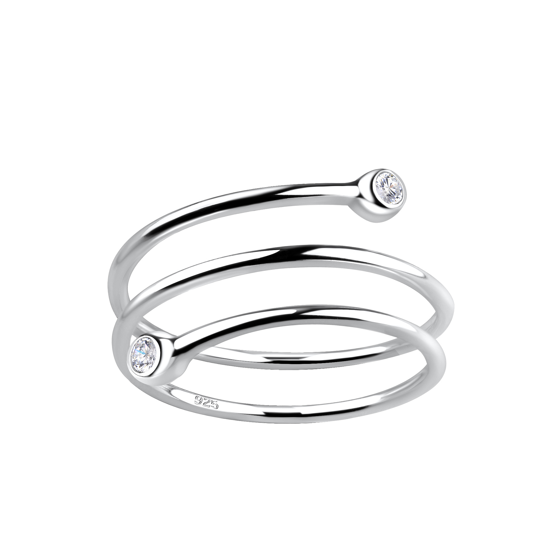 925 Silver Jewelry | Silver Triple Line Ring - 18772
