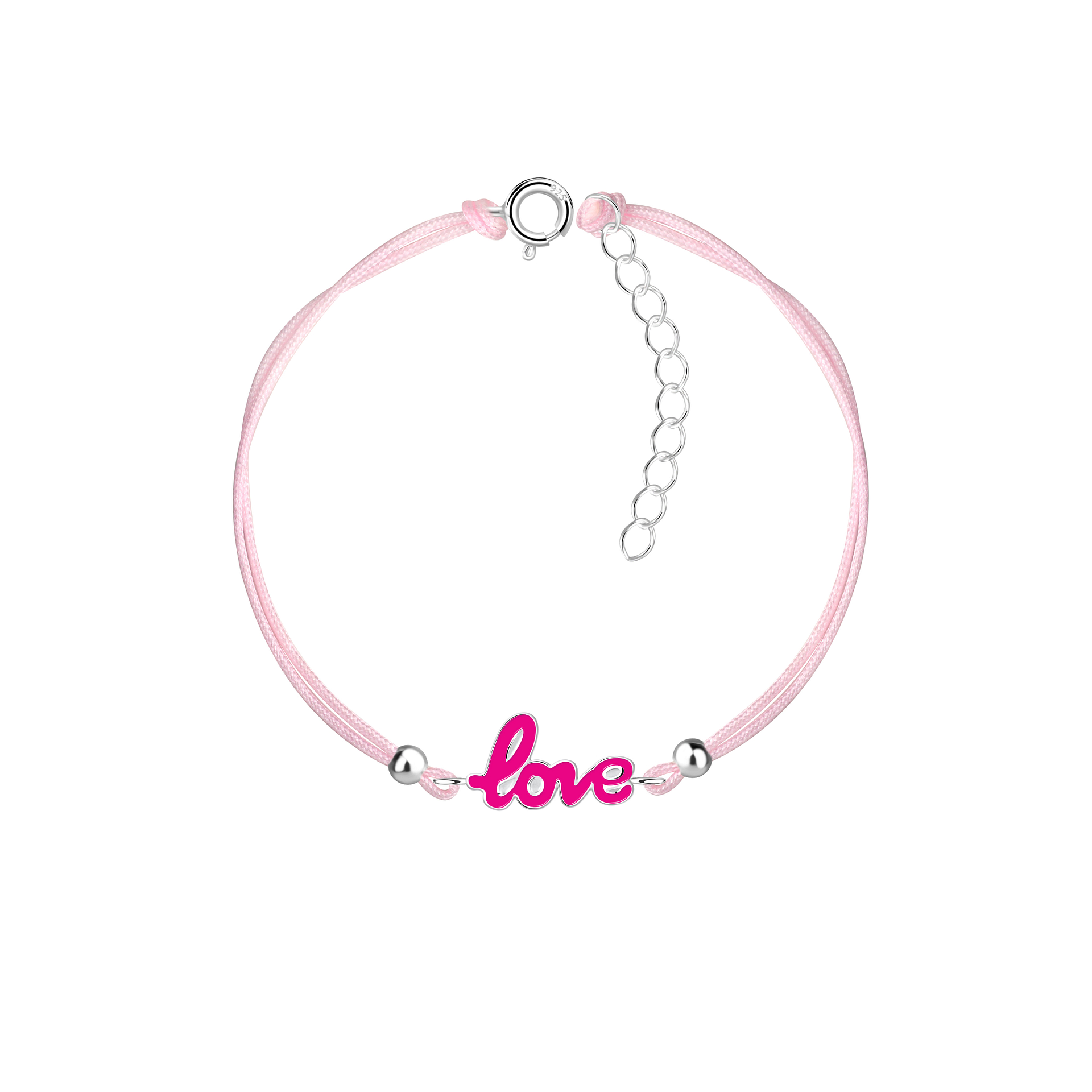 925 Silver Jewelry | Silver Love Cord Bracelet - 19129