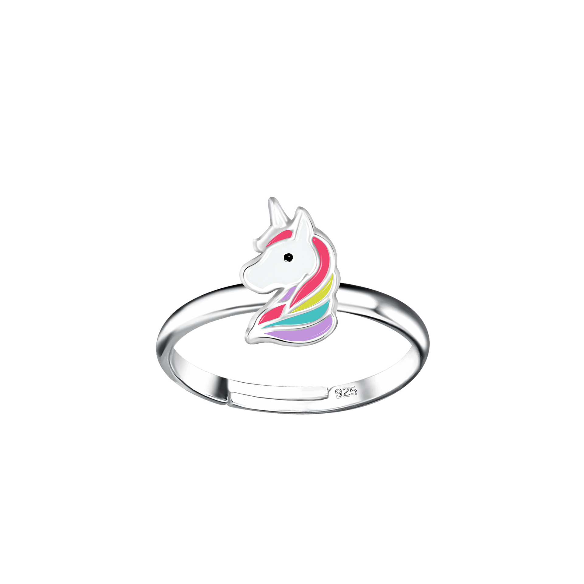 925 Silver Jewelry | Silver Unicorn Adjustable Ring - 20778