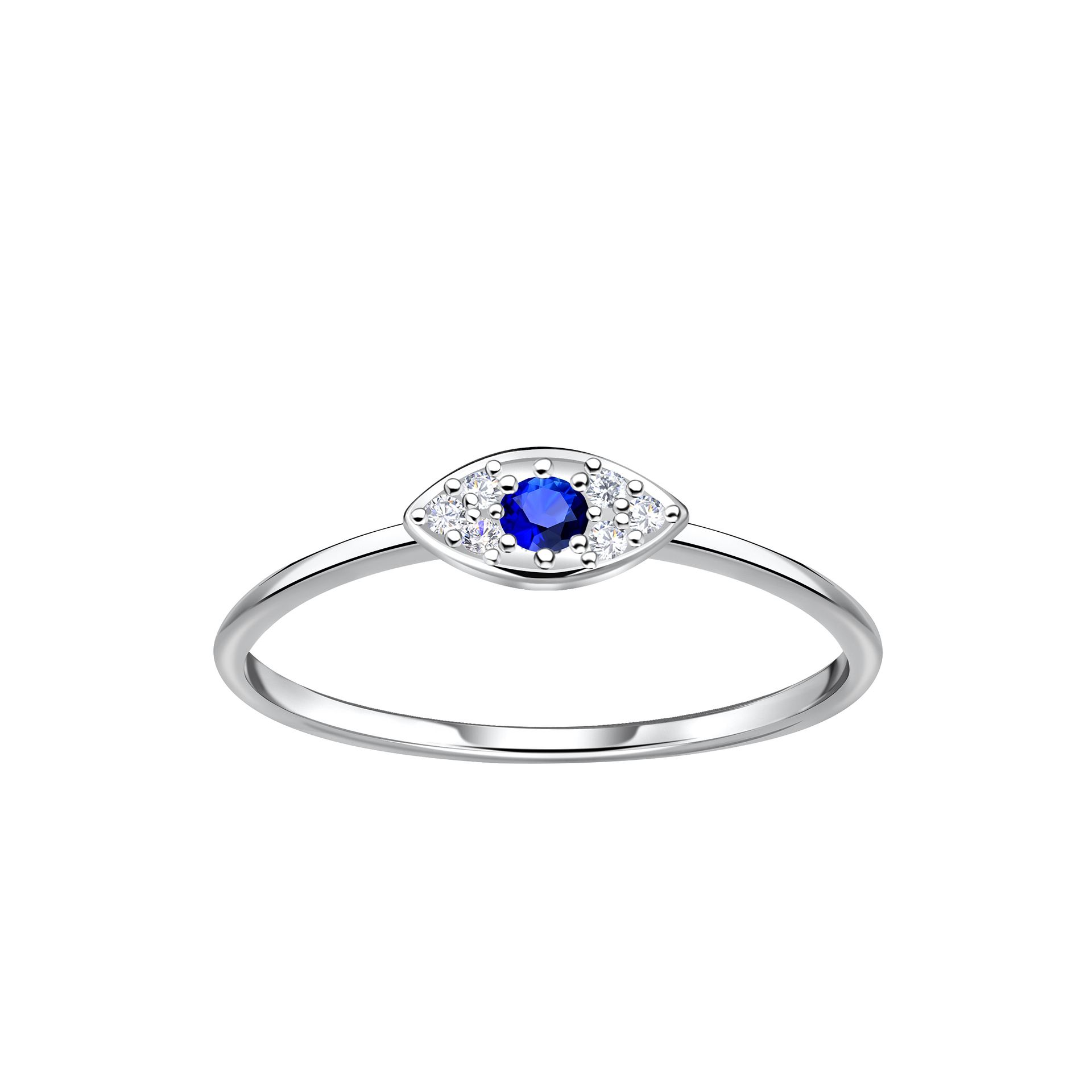 925 Silver Jewelry | Silver Evil Eye Ring - 23035
