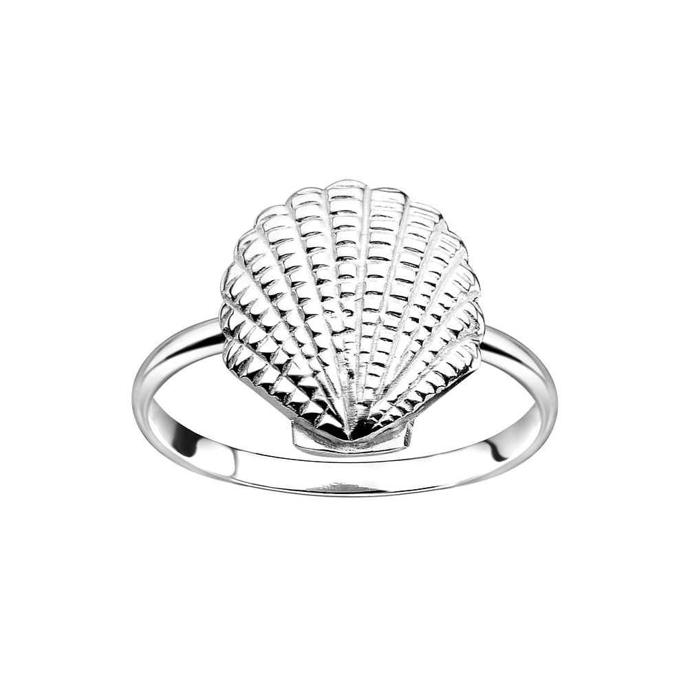 925 Silver Jewelry | Silver Shell Ring - 8347