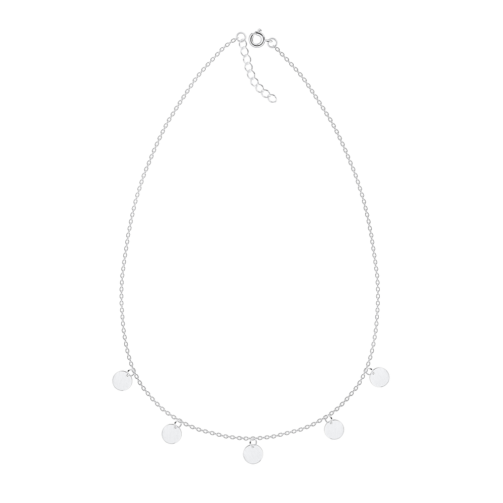 925 Silver Jewelry | Silver Round Necklace - 12993