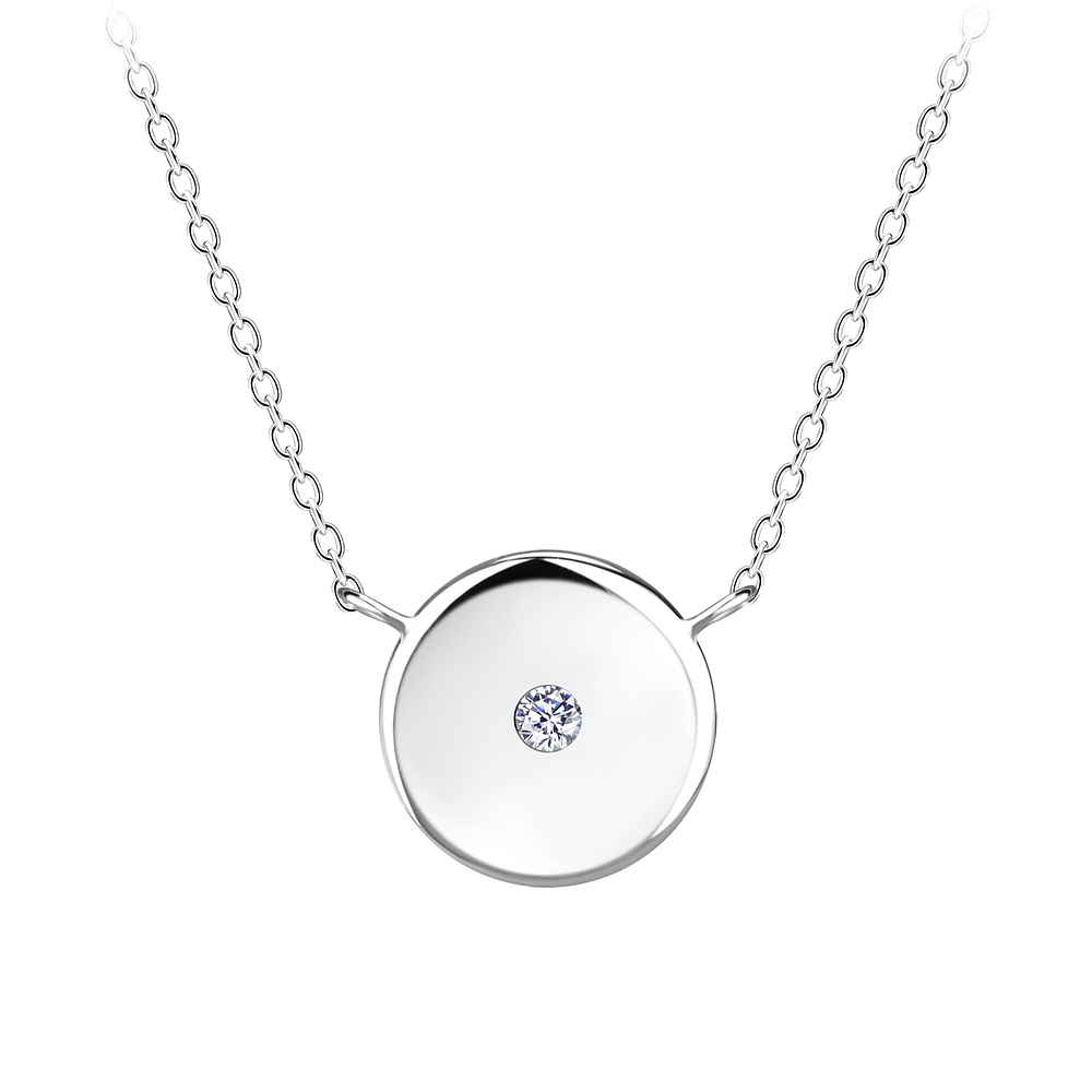 925 Silver Jewelry | Silver Round Necklace - 17269