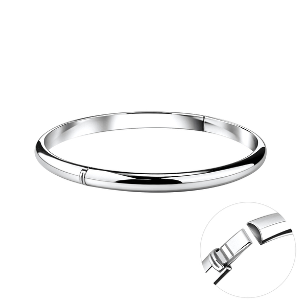 925 Silver Jewelry | 5mm Silver Bangle - 7510