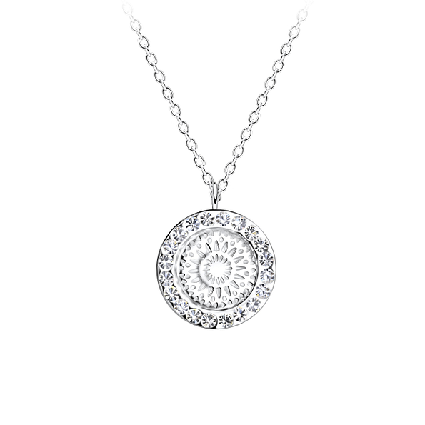 925 Silver Jewelry | Silver Round Necklace - 20577