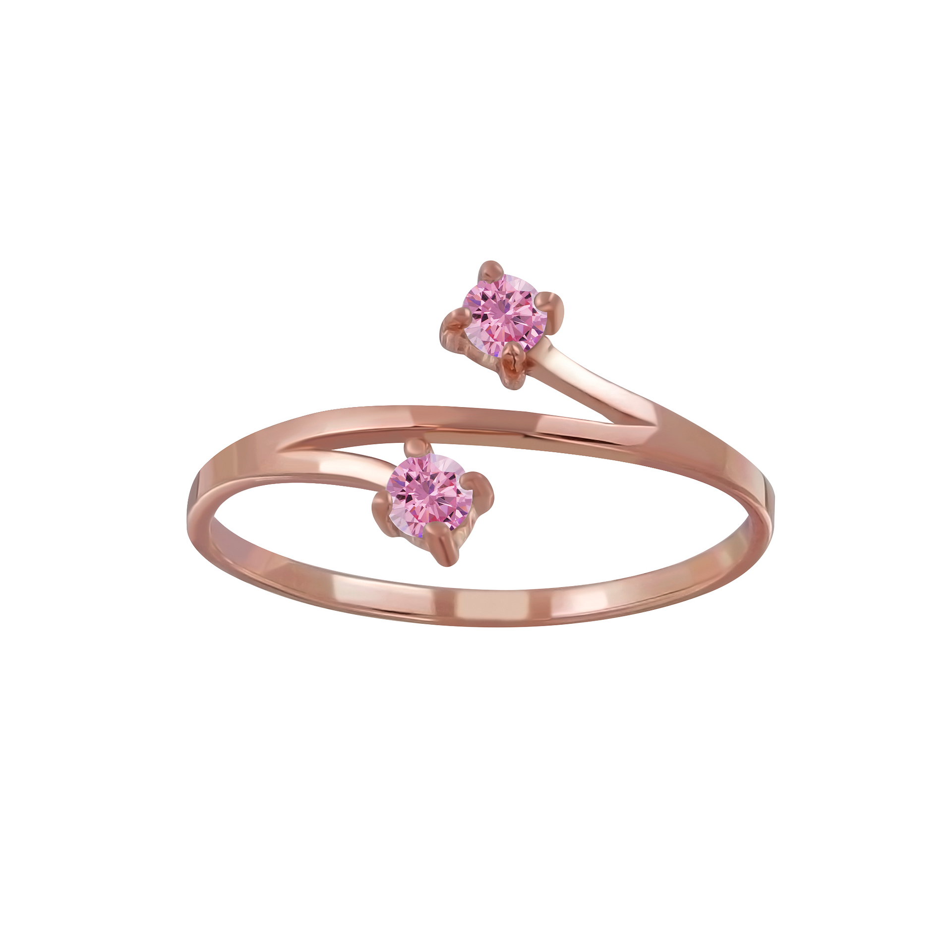 925 Silver Jewelry | Silver Two Stone Silver Ring - 3760