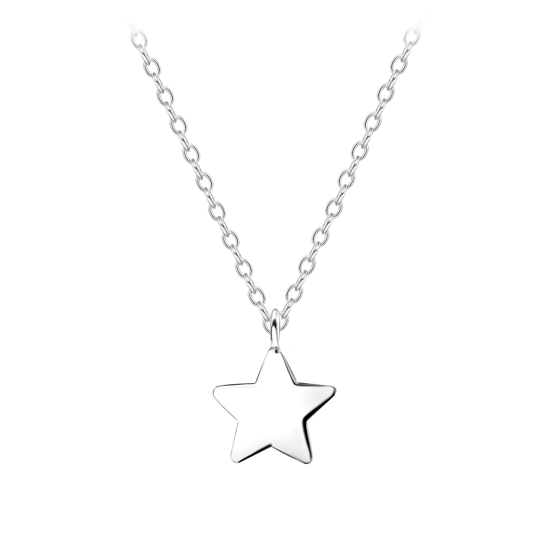 925 Silver Jewelry | Silver Star Necklace - 8277