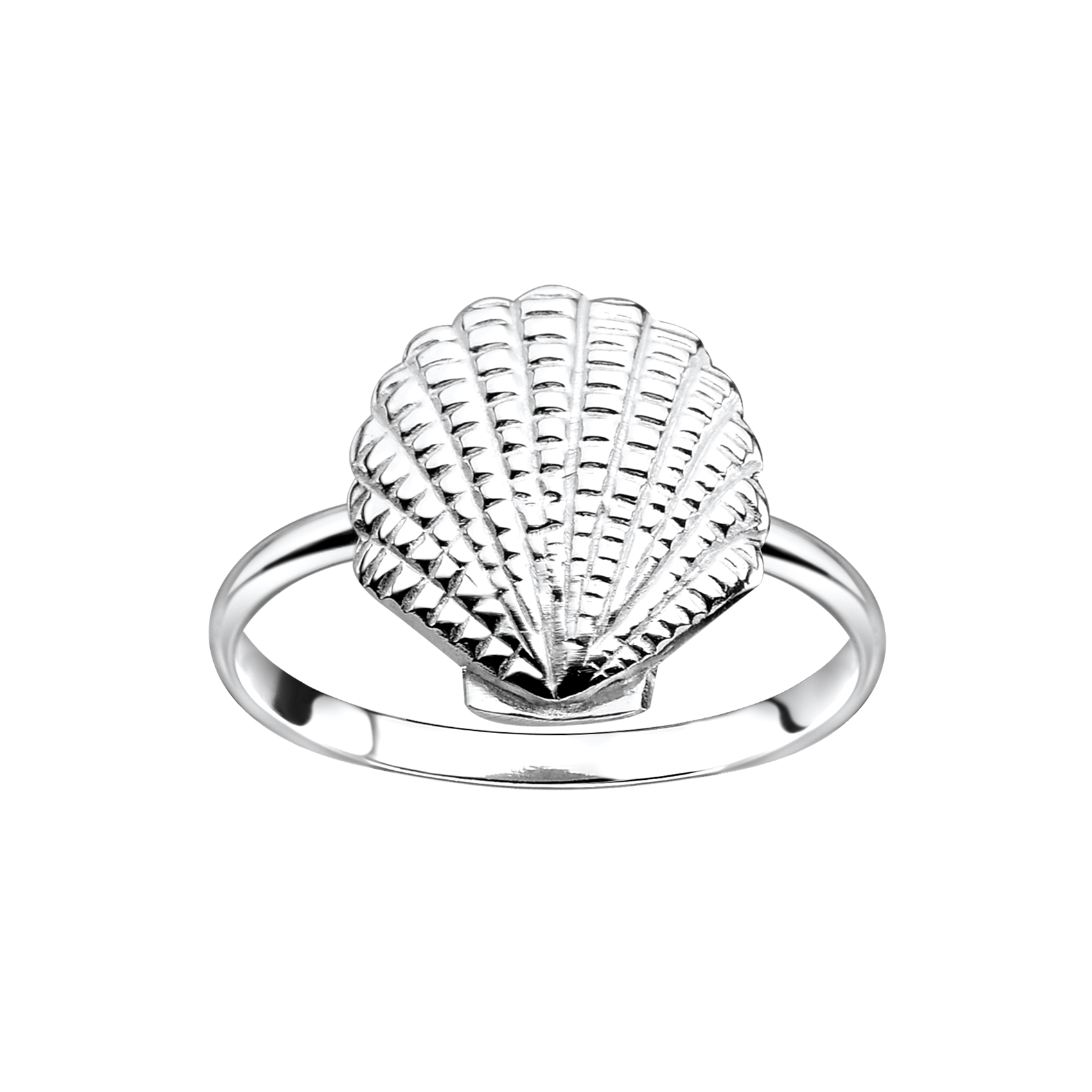 925 Silver Jewelry | Silver Shell Ring - 8347
