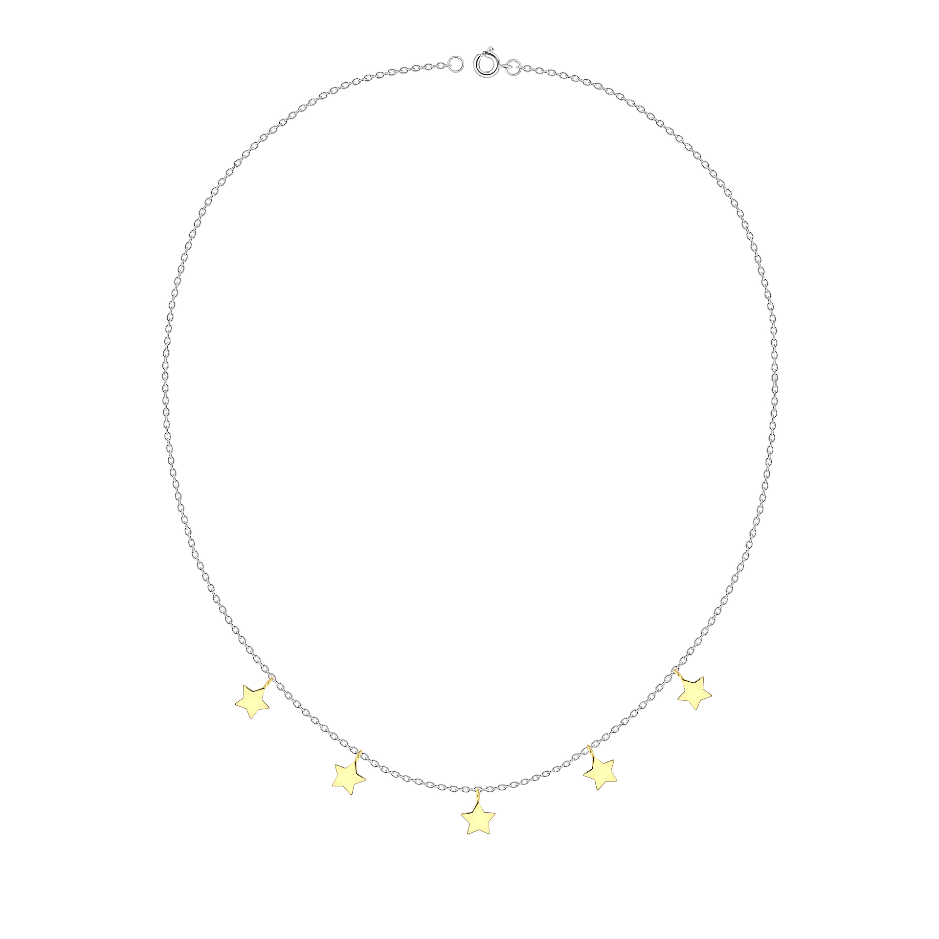 925 Silver Jewelry | Silver Star Necklace - 8704