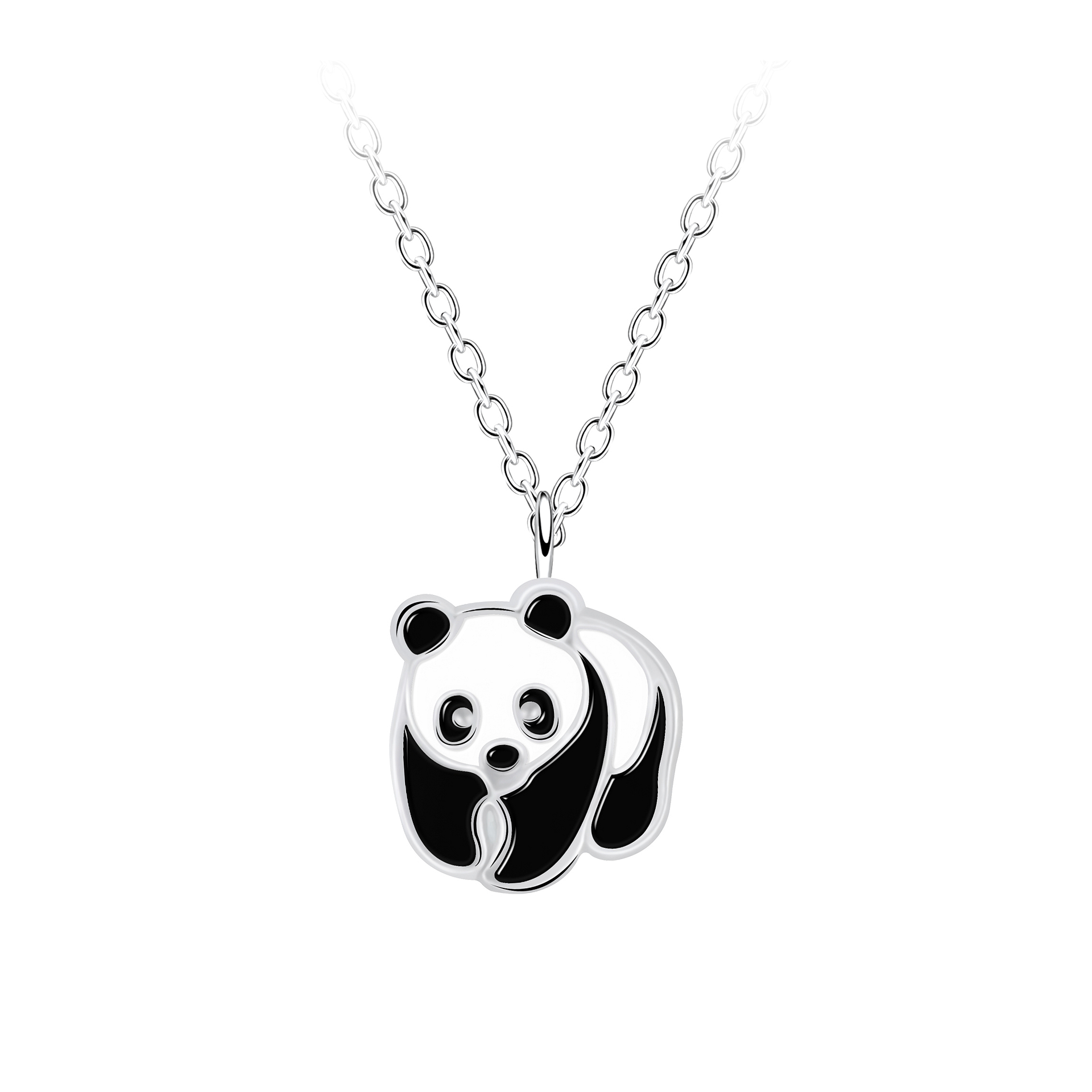 925 Silver Jewelry | Silver Panda Necklace - 14513