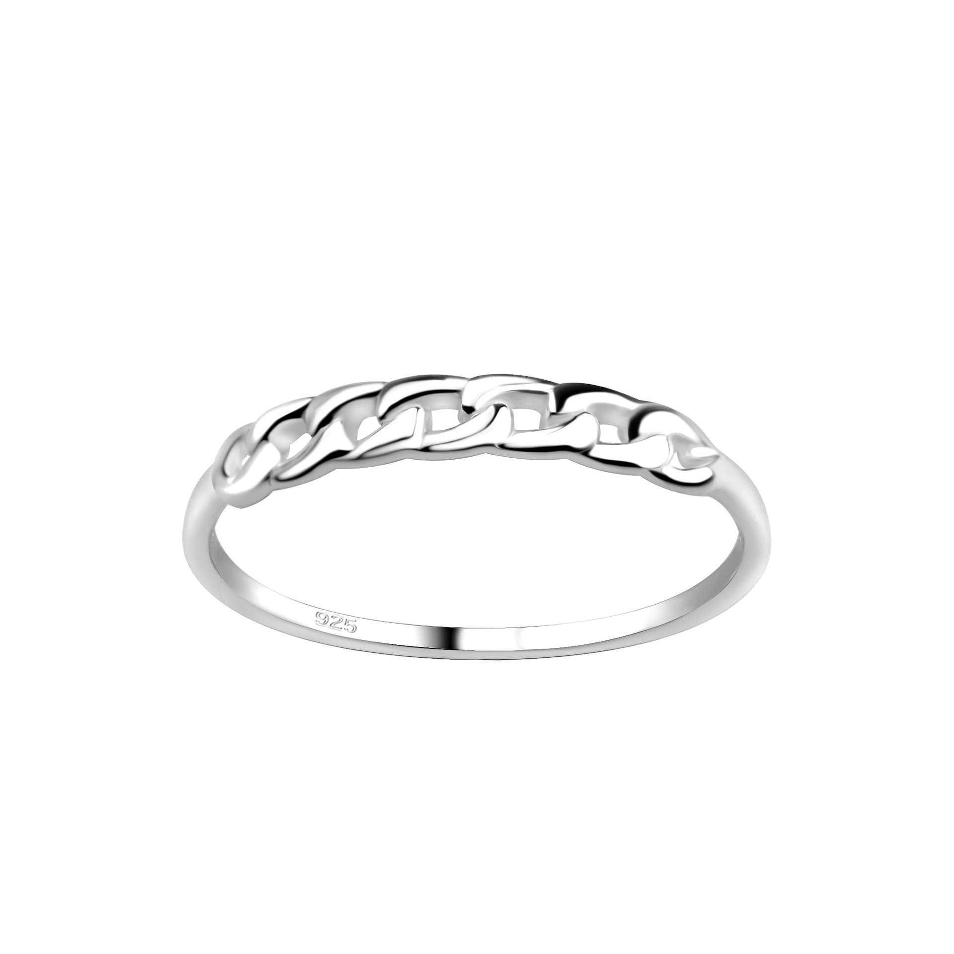 925 Silver Jewelry | Silver Chain Ring - 17484