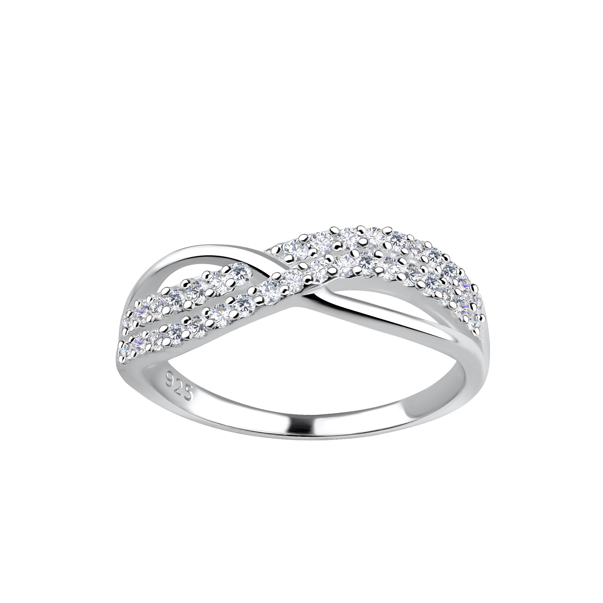 925 Silver Jewelry | Silver Twisted Ring - 18090