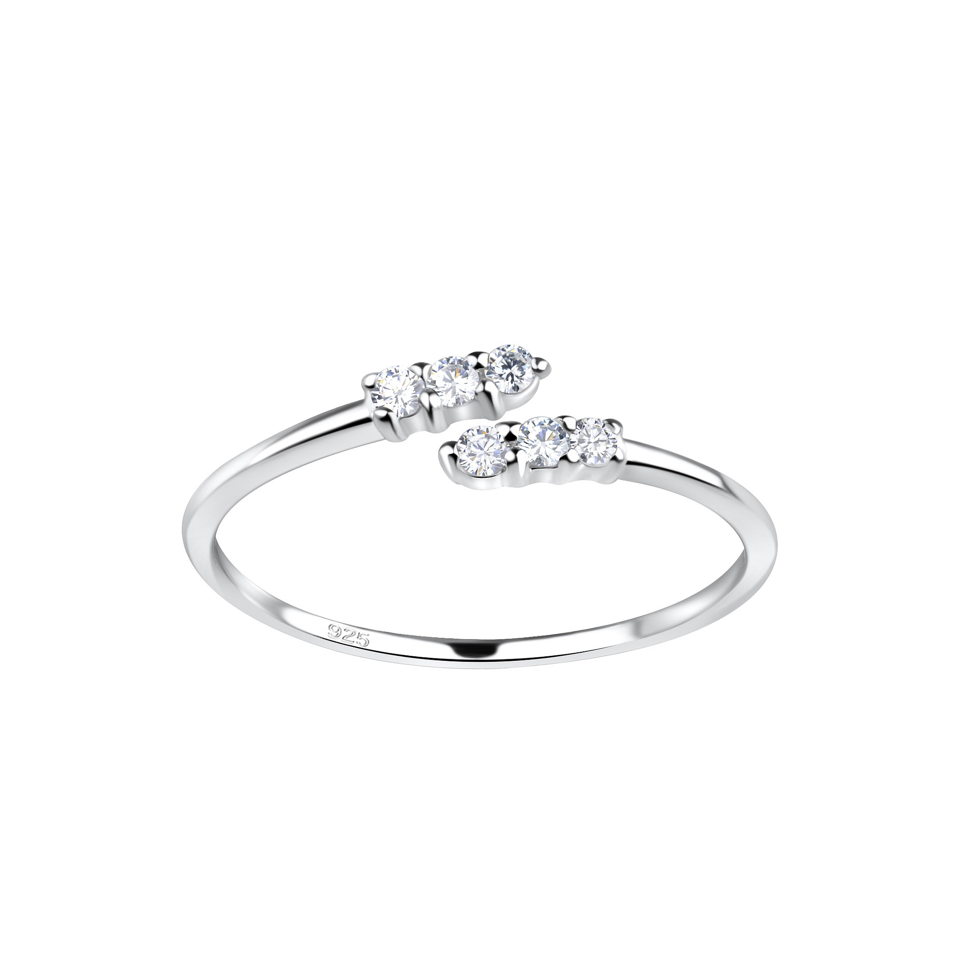 925 Silver Jewelry | Silver Opened Ring - 18031
