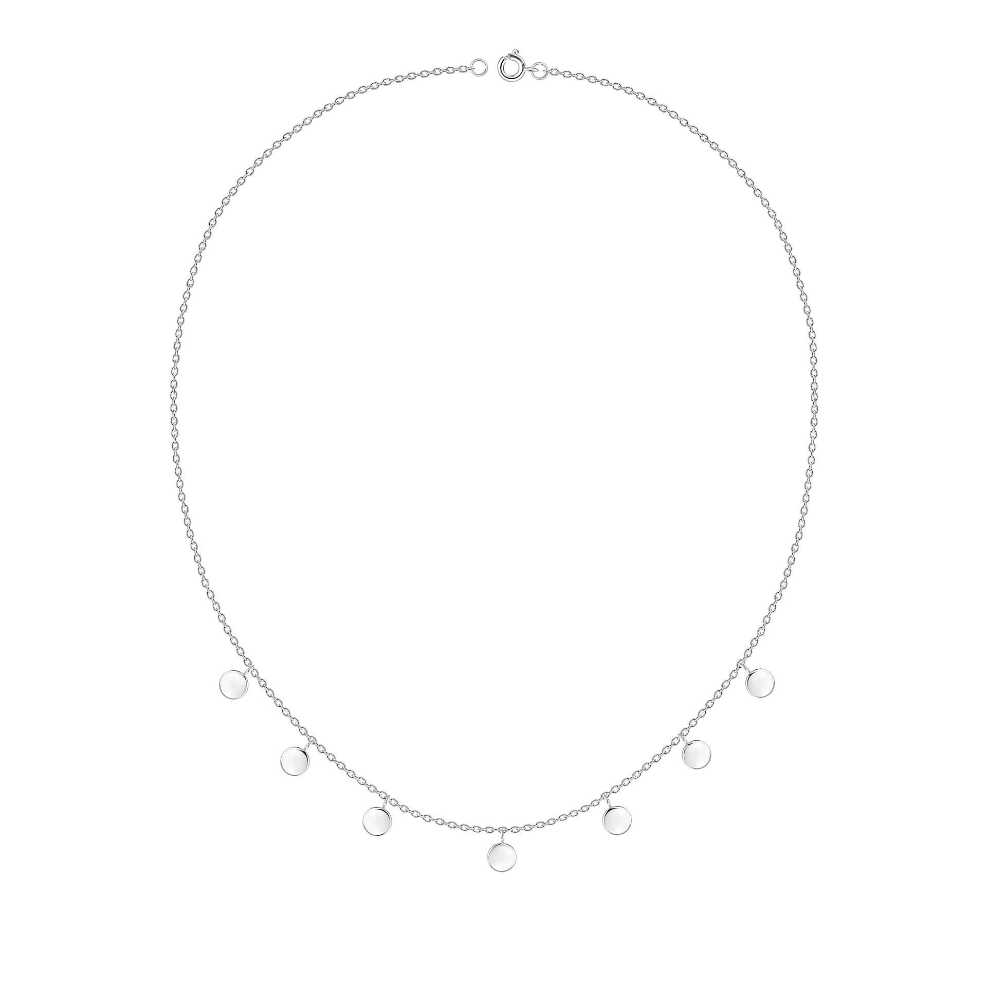 925 Silver Jewelry | Silver Round Necklace - 20000