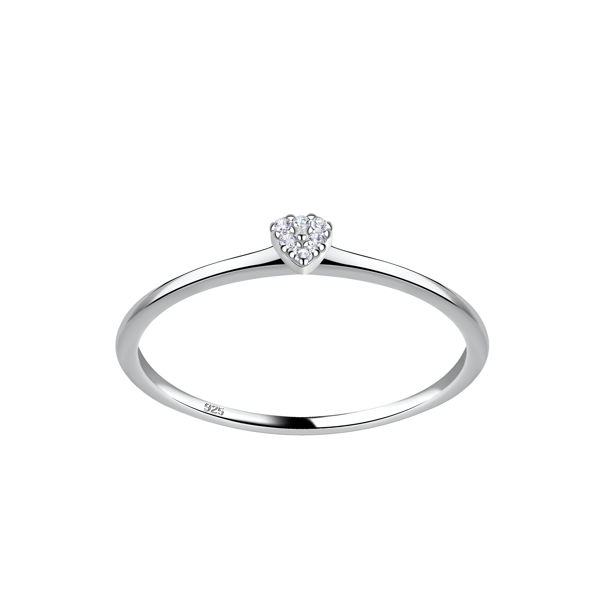 925 Silver Jewelry | Silver Heart Ring - 20395