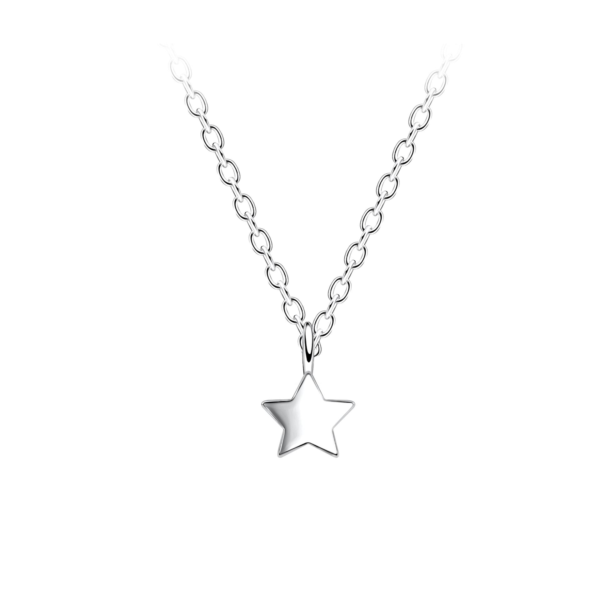 925 Silver Jewelry | Silver Star Necklace - 21230