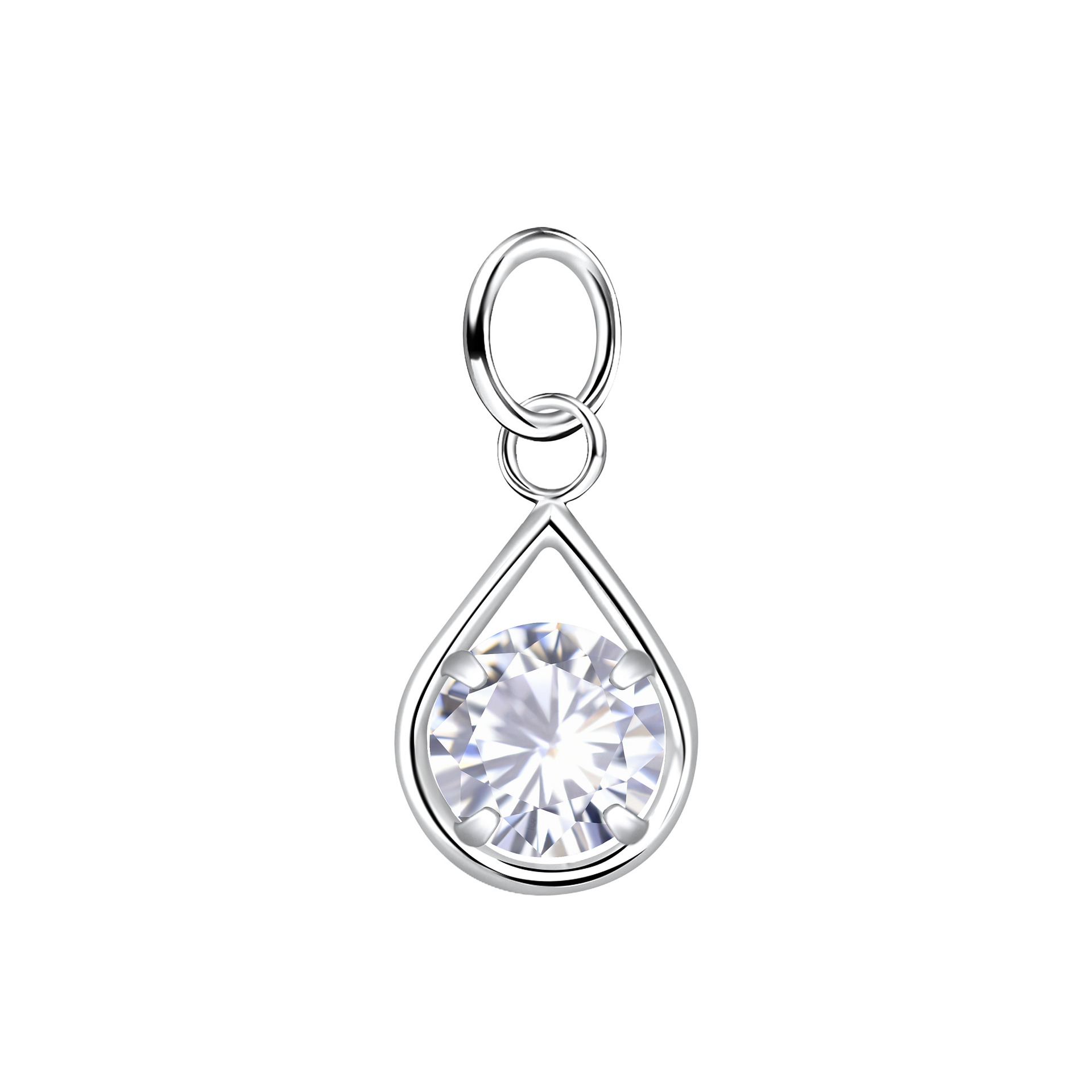 925 Silver Jewelry | Silver Tear Drop Pendant - 21494