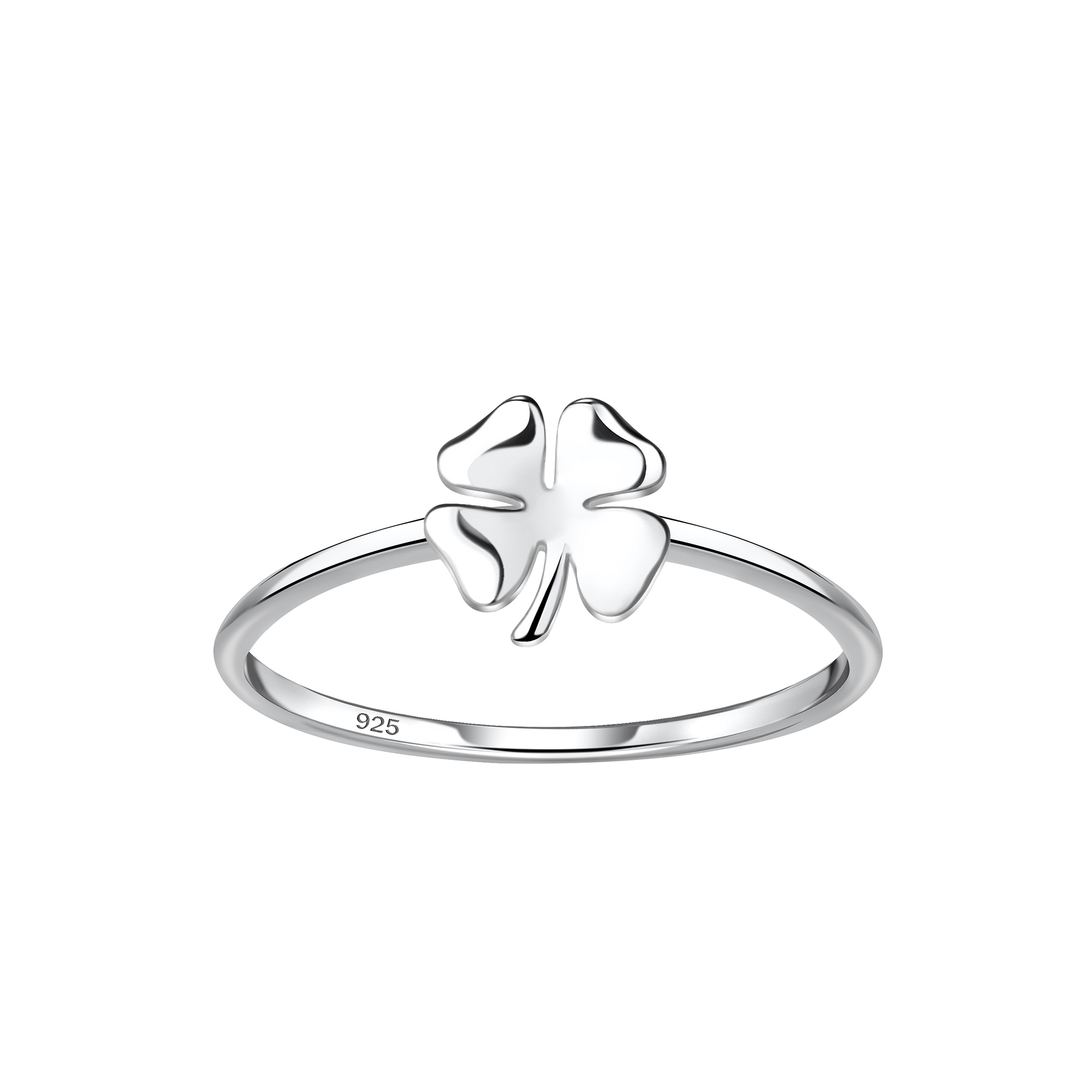 925 Silver Jewelry | Silver Clover Ring - 21748